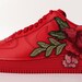 Air Force 1 Custom Low Triple Red Short Rose Flower Floral Shoes All ...