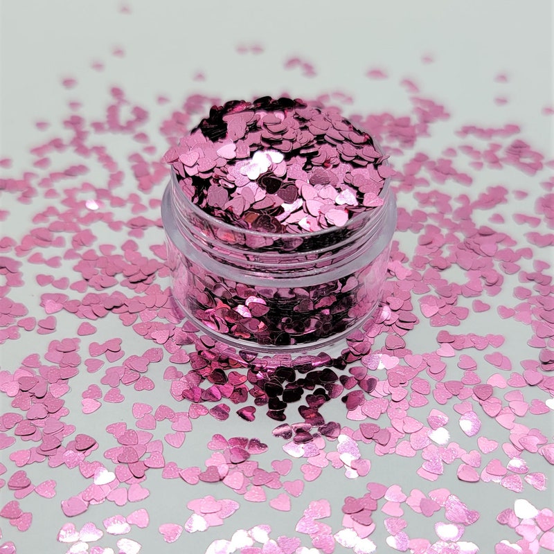 Pink Glitter Heart - Etsy