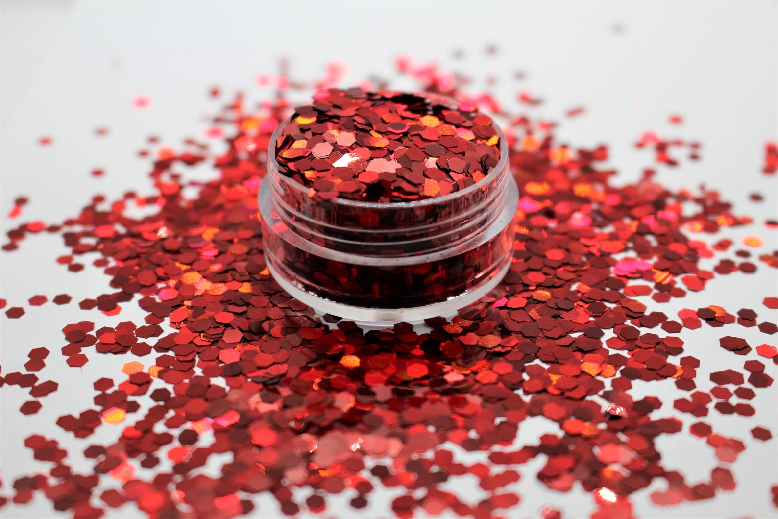Red Holographic Glitter - Red Chunky Glitter - Red Holographic - Red ...