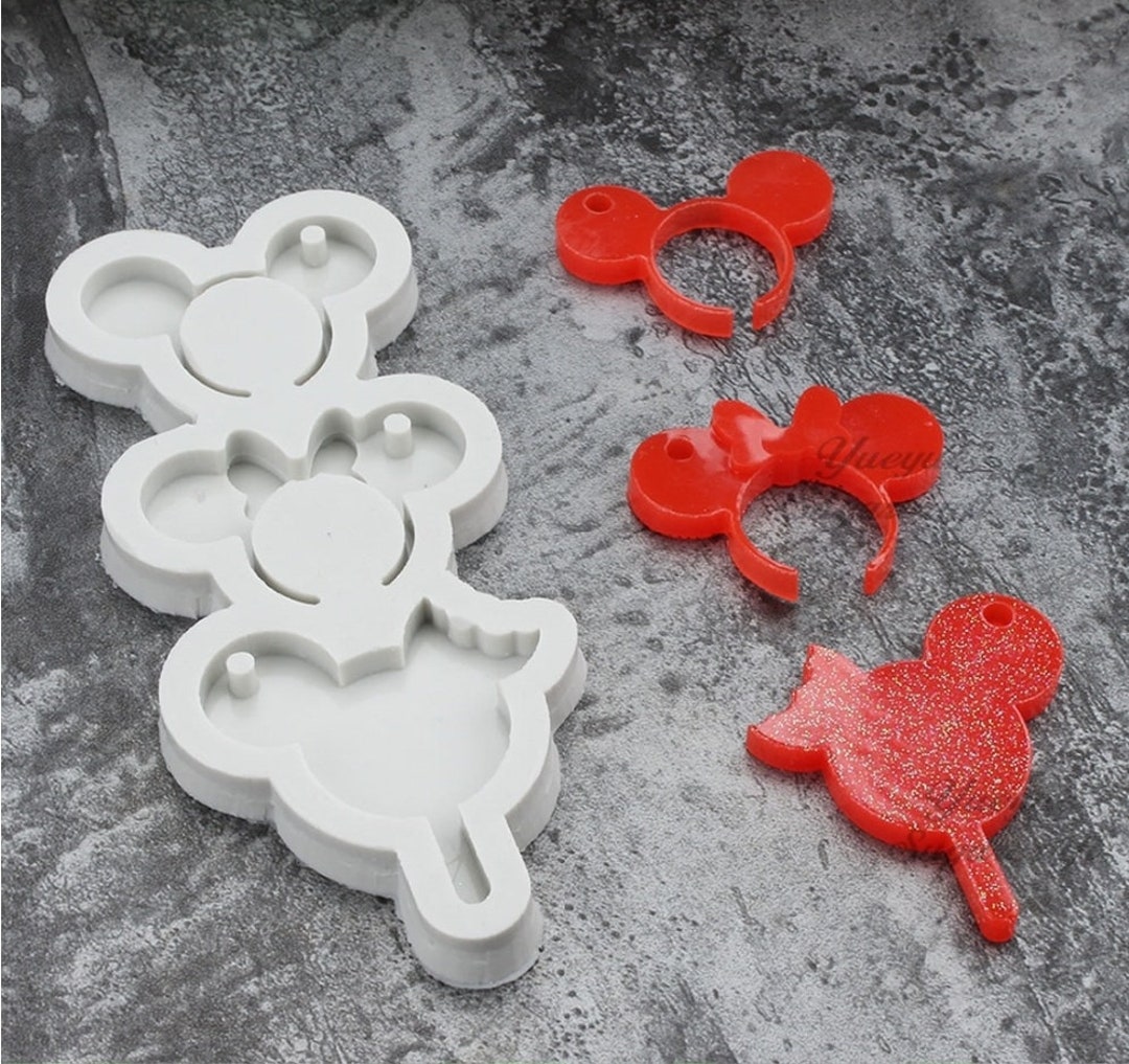 Mickey and Minnie Inspired Silicone Mold - Mouse Ice Cream Mold - 3 ...