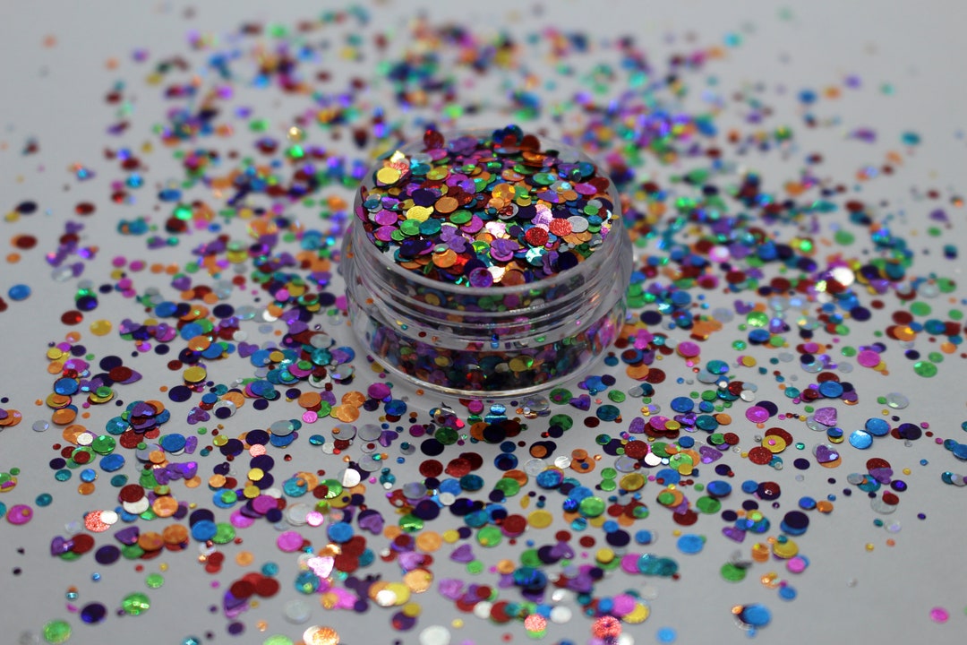 Multicolored Laser Glitter - Multicolor Glitter - Colourful Mix Shape ...