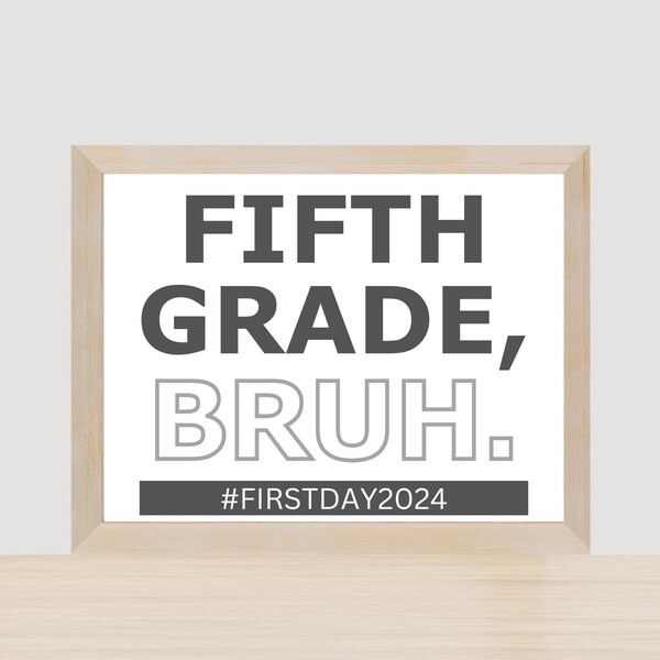 5th Grade Sign - Etsy