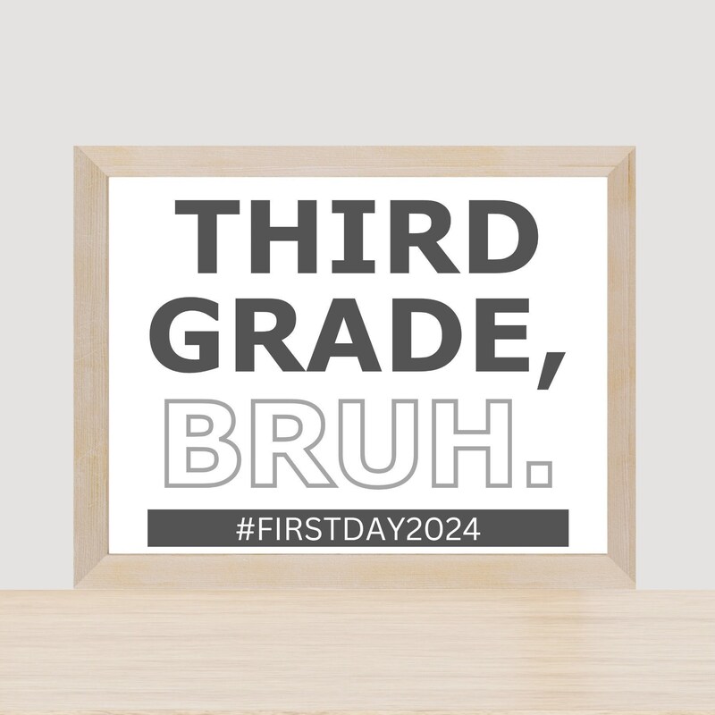 3rd Grade Sign - Etsy