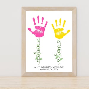 Personalized Flower Handprint Gift - Mother's Day/birthday Gift ...