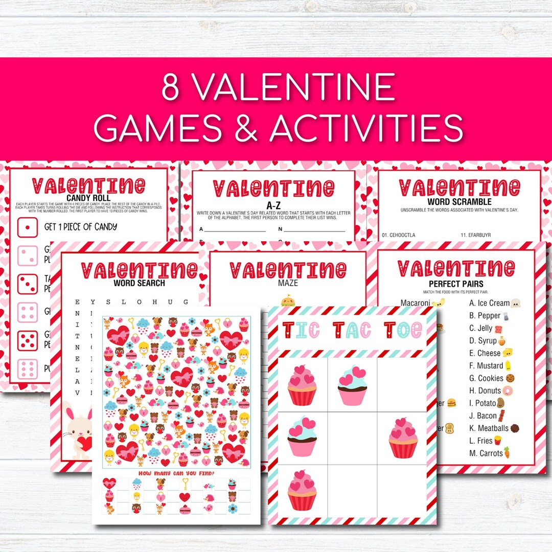 Valentine Party Printable Valentine Games For Kids Valentine Etsy valentine-party-printable-valentine-games-for-kids-valentine-etsy