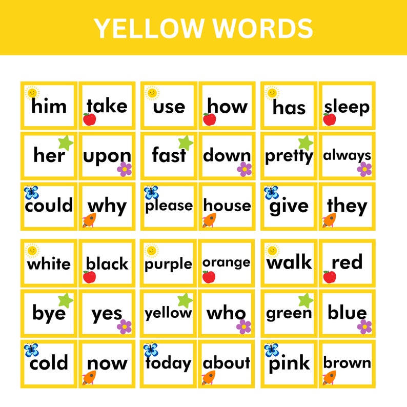 Printable Sight Words | Editable in Canva | Instant Download PDF - Etsy