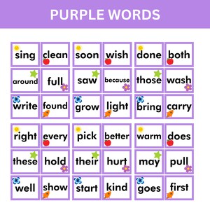 Printable Sight Words | Editable in Canva | Instant Download PDF - Etsy