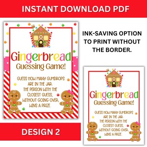 Gingerbread Guessing Game | Printable Christmas Party Activity ...