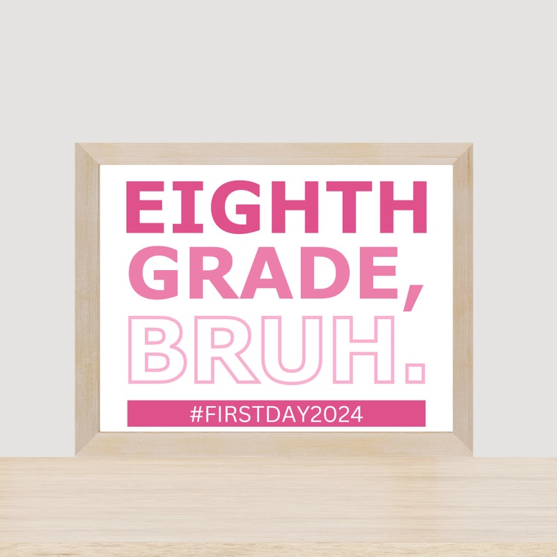 First Day of 8th Grade - Etsy