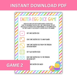 Printable Easter Egg Exchange Game | Easter Egg Dice Game | Fun Easter ...
