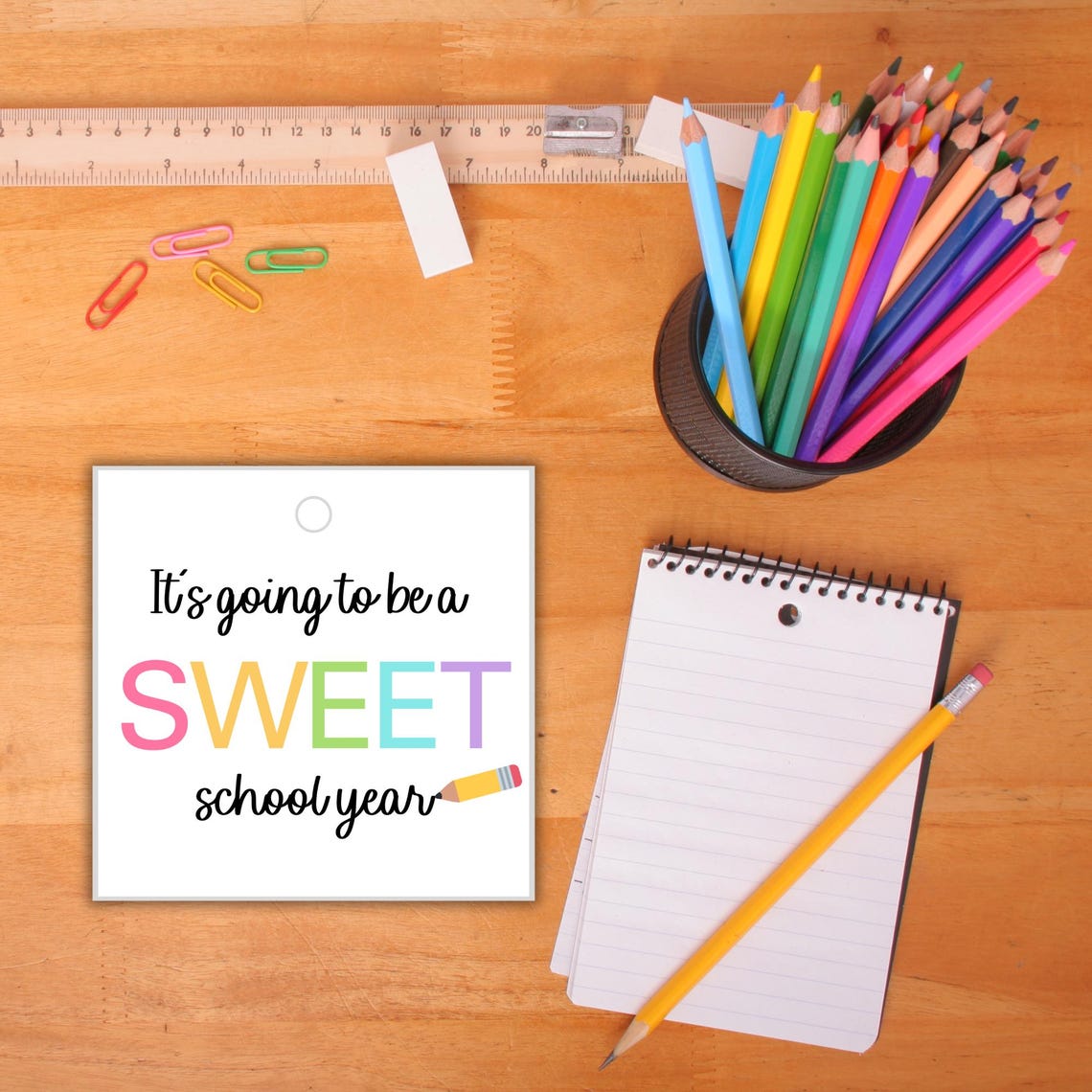 Editable Back to School Gift Tags: Sweet School Year, Canva Template ...