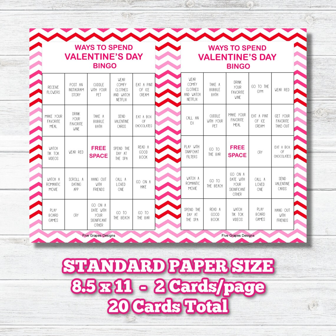 Printable Valentine's Day Bingo Valentines Bingo - Etsy