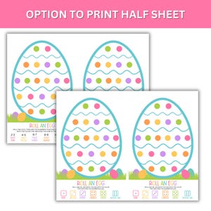Roll an Easter Egg Game | Fun Printable Easter Activity | Instant ...