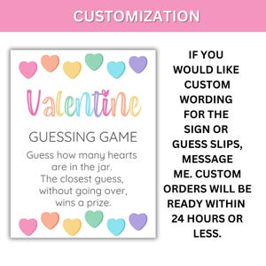 Valentine Guessing Game | Guess the Hearts in the Jar | Printable ...