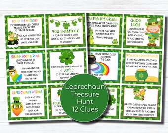 St Patricks Day Scavenger Hunt for Kids Leprechaun Treasure - Etsy