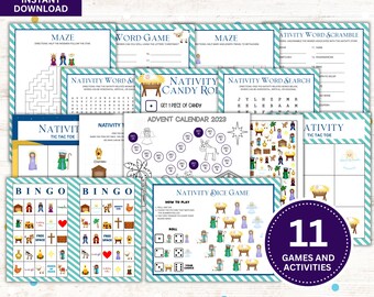 NATIVITY MATCHING GAME Shout Out 31 Christ Centered Christmas - Etsy