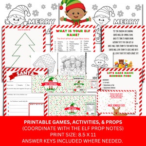 Printable Christmas Elf Kit, Christmas Elf Props, DIY Elf Kit ...