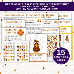 Thanksgiving Tic Tac Toe Printable Game Instant Download PDF 8.5x11 ...