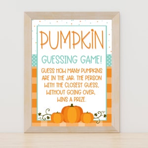 Guess How Many Pumpkins Are in the Jar Printable | Halloween Party Game ...