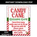 Candy Cane Guessing Game Printable | Christmas Party Game - Etsy