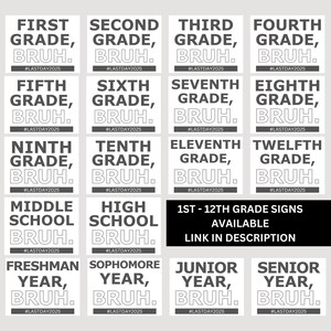 First Day of High School Bruh Printable Sign | Back to School Photo ...