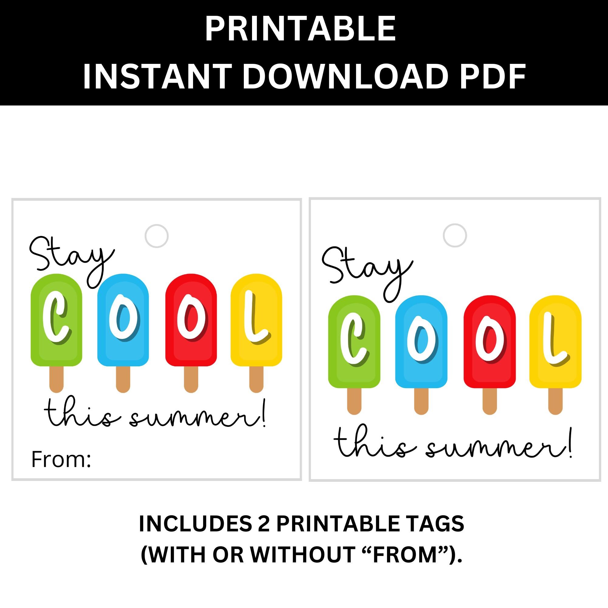 Popsicle Gift Tags | End of School Year, Editable (instant Download) - Etsy