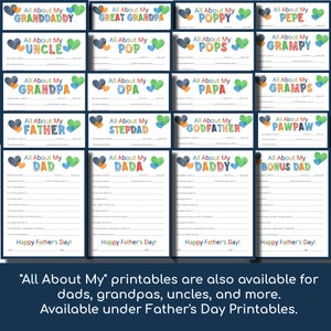 Mother's Day Gift for Nana - All About My Nana Printable - Grandparents ...