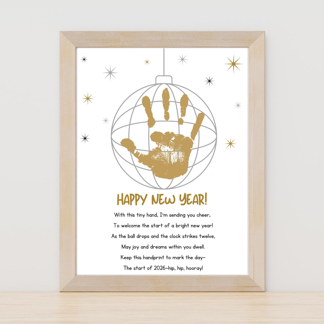 New Year Handprint Poem Printable – 2026 Keepsake Craft - Etsy