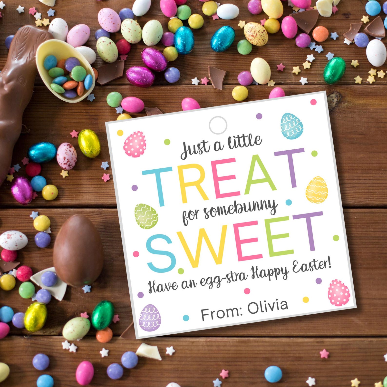 Easter Treat Tags, Editable Canva and PDF, Instant Download, Somebunny ...