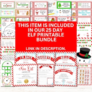 Editable Elf Report Card | Christmas Elf Report Printable | Instant ...