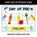 Pre-k First and Last Day Sign: Photo Prop Printable (PDF Download) - Etsy