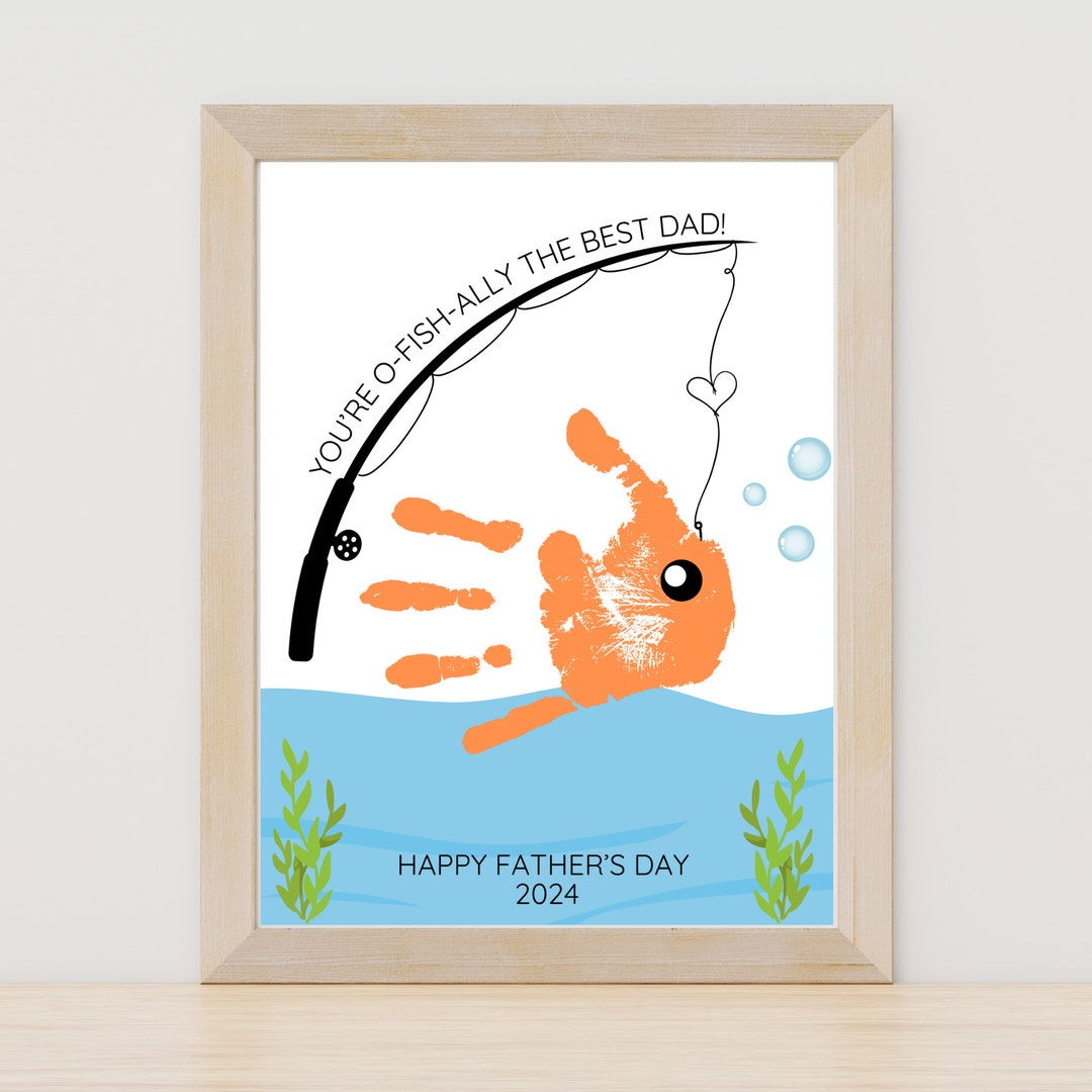 Father's Day Handprint Printable Craft | Gift for Dad | You're O-fish ...