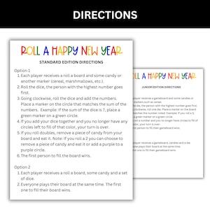 2025 Kids New Year Dice Game: Fun Printable Activity (PDF) - Etsy