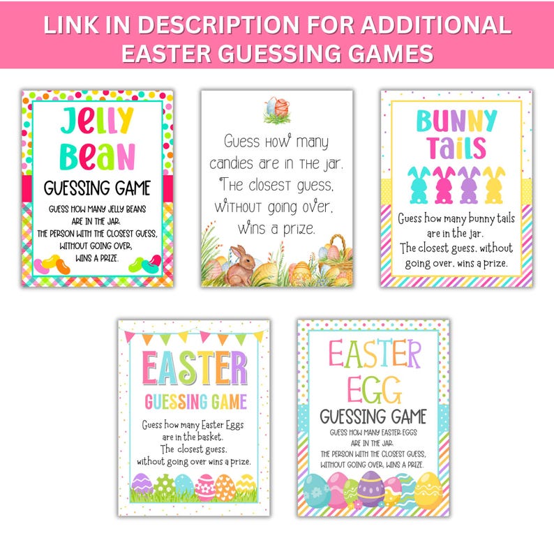 Easter Egg Guessing Game: Printable Party Activity (instant Download ...