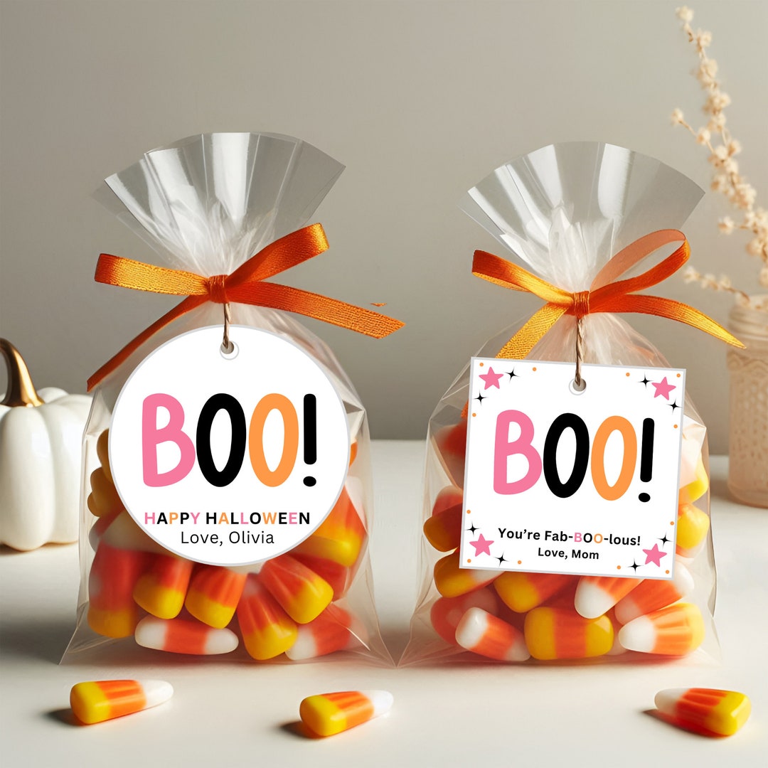 Halloween "boo" Gift Tags, Printable Trick or Treat Tag, Boo Basket - Etsy