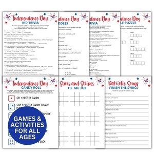 Independence Day Game Bundle: 40 Patriotic Party Activities (PDF) - Etsy
