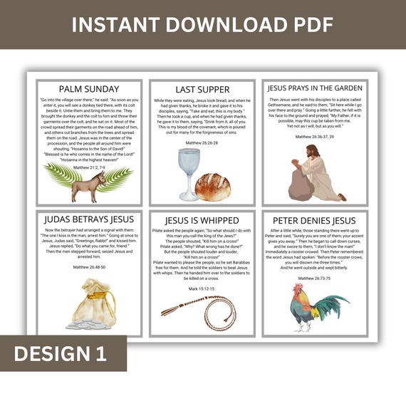 Printable Easter Resurrection Story Cards Printable Easter Card