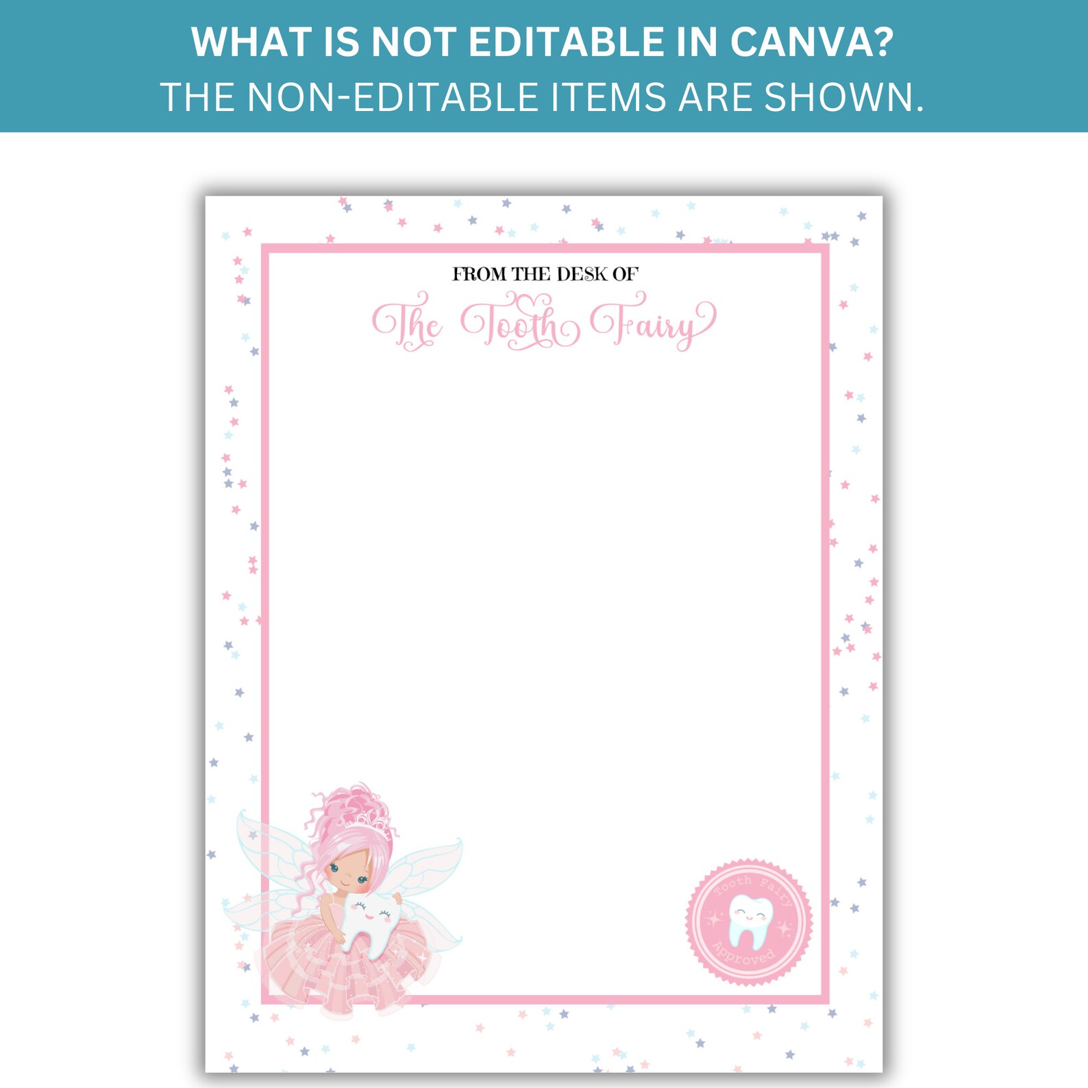 Editable Tooth Fairy Letter: Keepsake Printable (instant Download) - Etsy