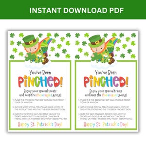 You've Been Pinched Printable | St. Patrick's Day Game | Instant ...