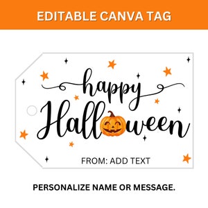 Halloween Editable Gift Tag | Happy Halloween Printable Tags ...