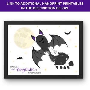 Batty About Halloween Footprint Printable | Kids Halloween Craft | Bat ...