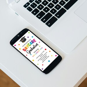 Editable Daycare Graduation Invitation, Canva Template, 8.5x11 & A4 ...