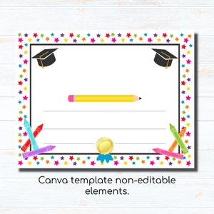 Editable Kindergarten Graduation Certificate, Kindergarten Graduation ...