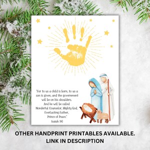 Joy to the World Handprint Printable | Christmas Nativity Craft ...