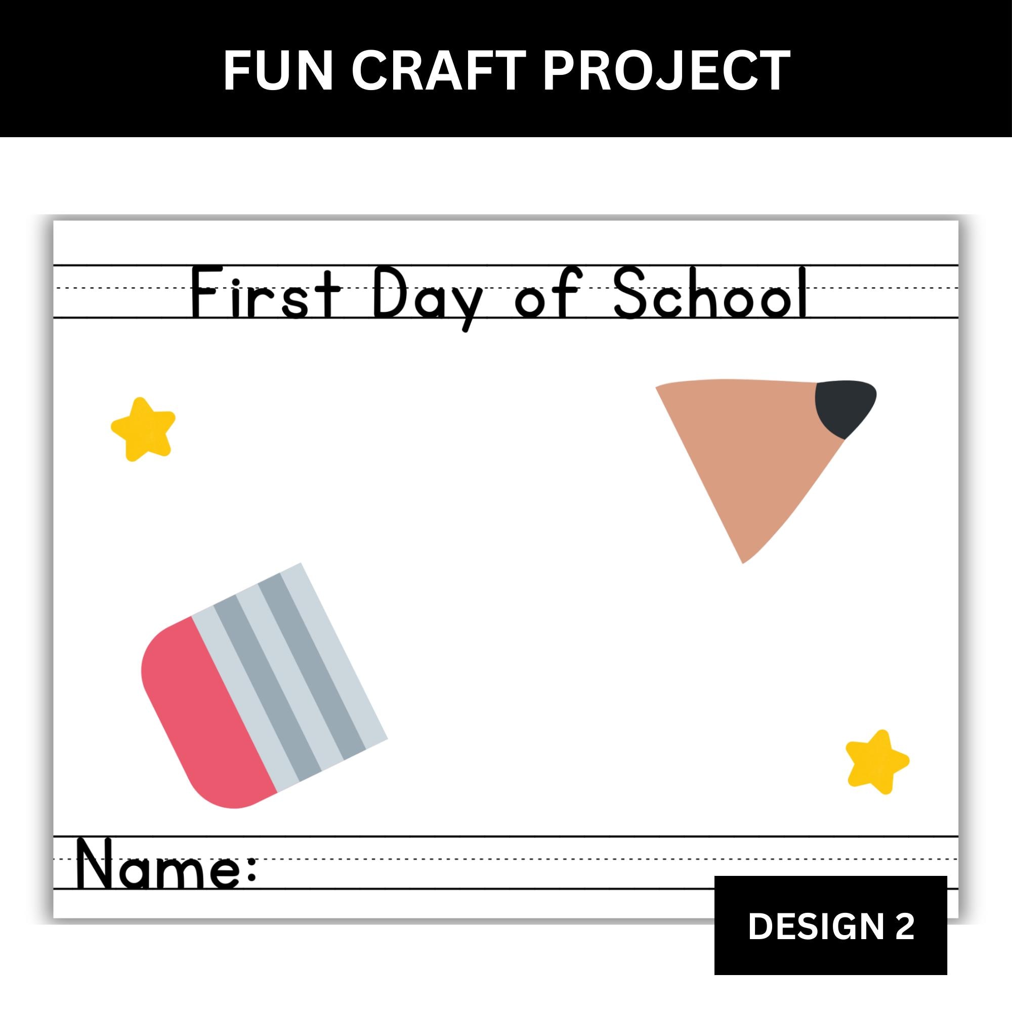 First Day of School Handprint Craft: Pencil Keepsake (PDF Download ...