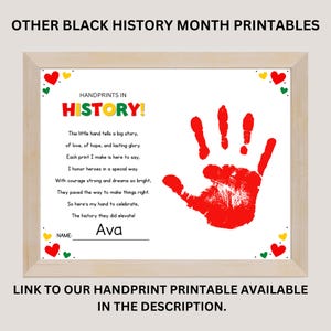 Black History Month Handprint Poem - "hands of Legacy" Kids Craft ...