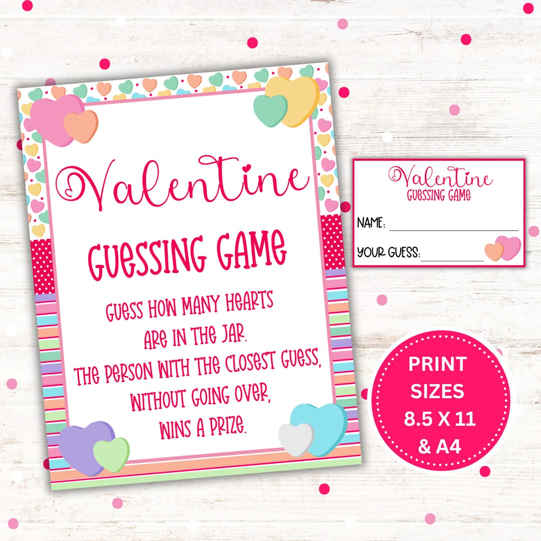 Printable Valentine Games, Classroom Valentine's Day Party, Valentine's ...
