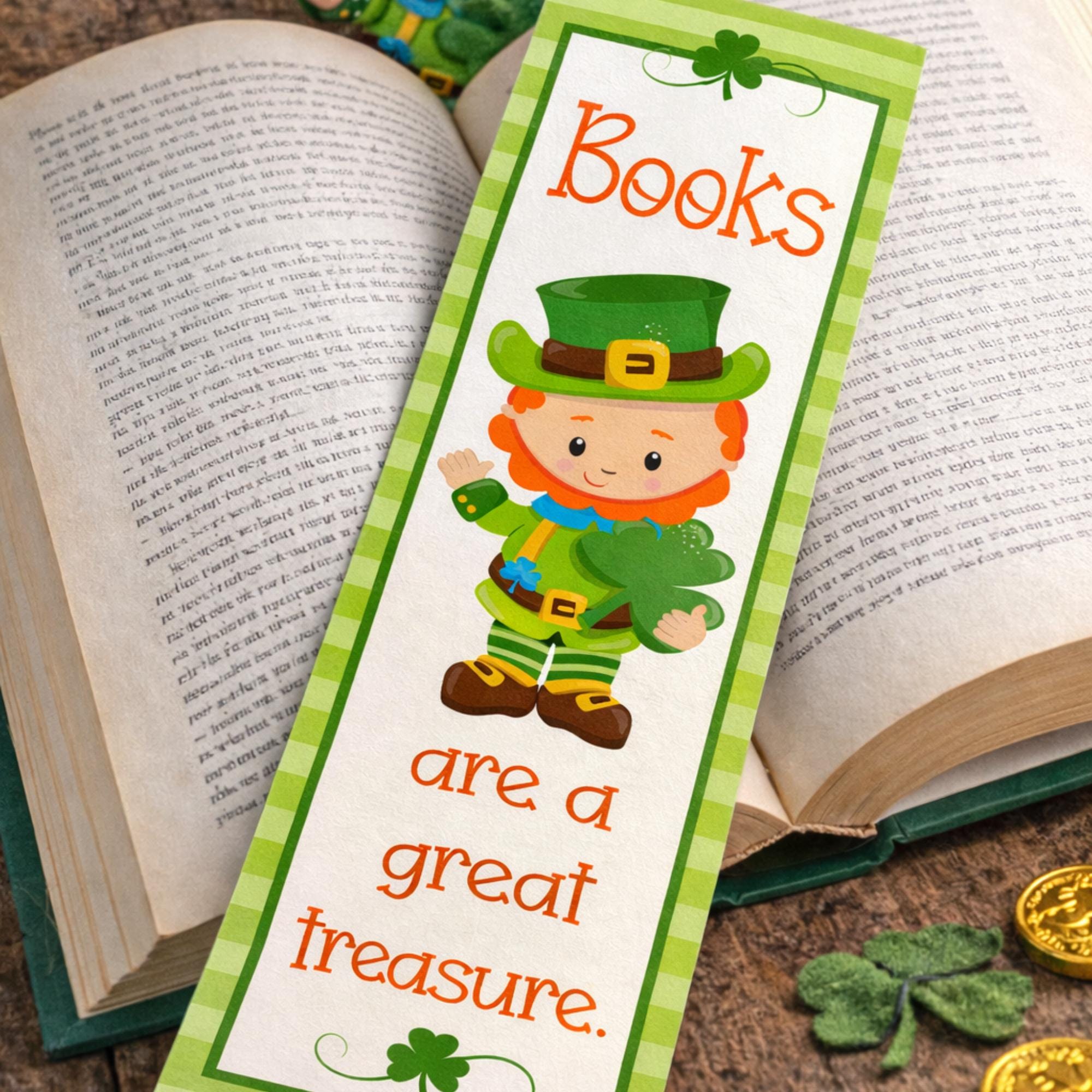 St. Patrick’s Day Bookmarks | Printable PDF | 5 Designs | Instant ...