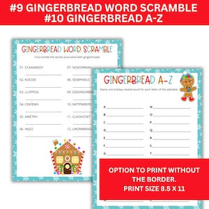 Gingerbread Game Bundle | Printable Holiday Activities PDF - Etsy