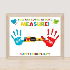 Father's Day Handprint Art: You Are Loved Beyond Measure (PDF) - Etsy